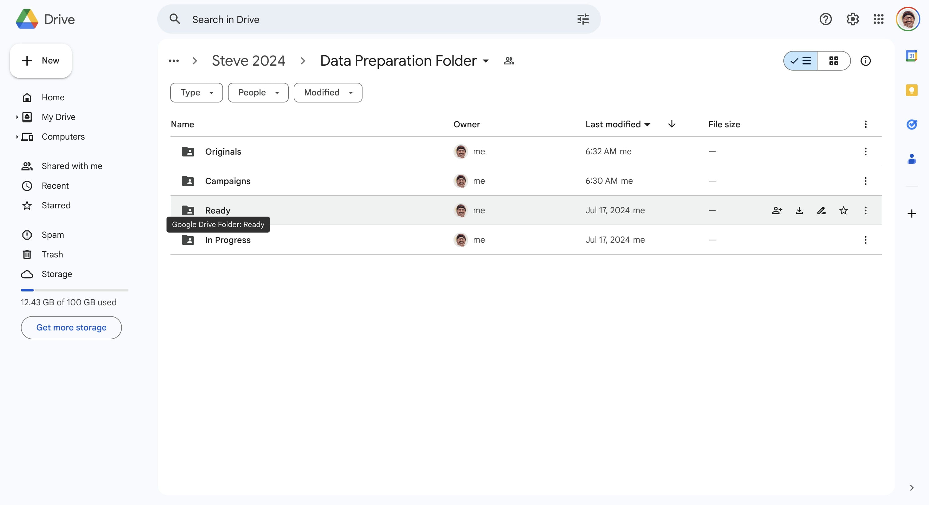 Data Preparation Folder - Google Drive Scrub Ready Folder