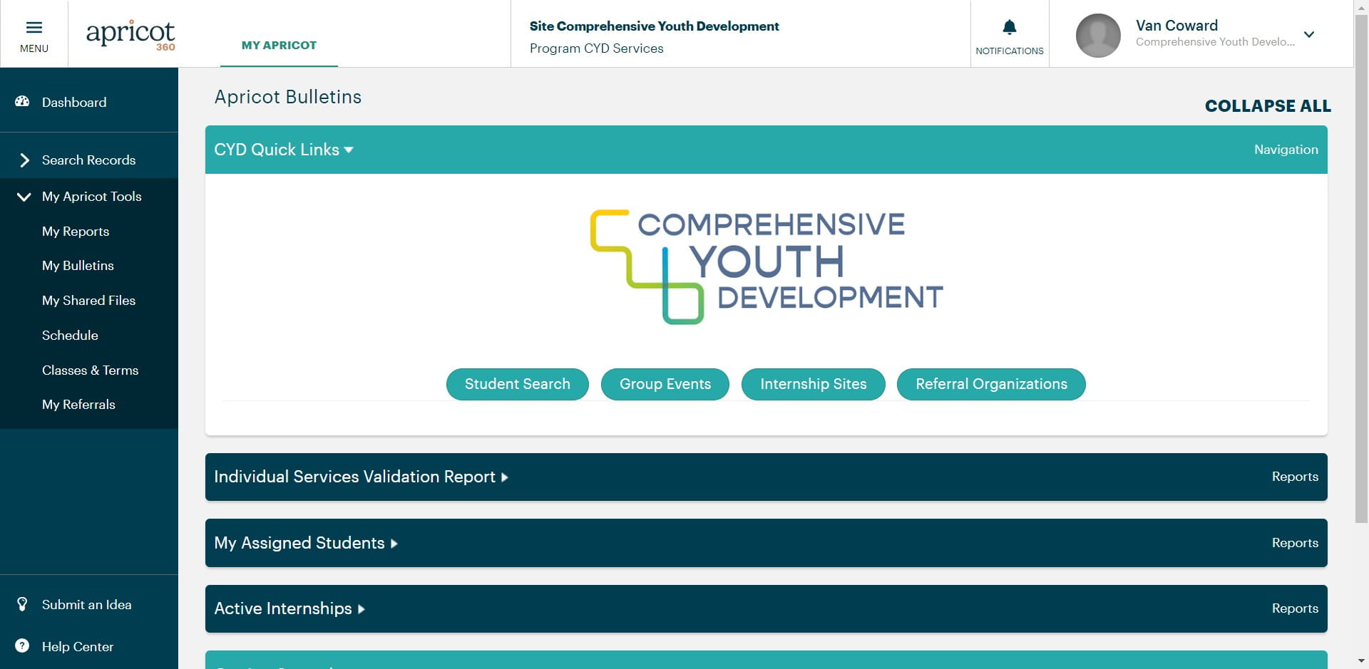 New Service Record - Apricot